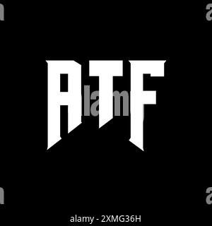 ATF letter logo design for technology company. ATF logo design black ...