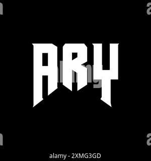 ARY letter logo design for technology company. ARY logo design black ...