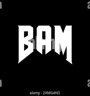 BAM letter logo design for technology company. BAM logo design black ...
