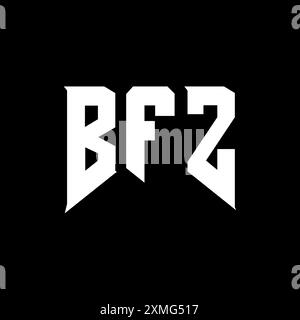 BFZ letter logo design for technology company. BFZ logo design black ...