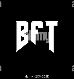 BFT letter logo design for technology company. BFT logo design black ...