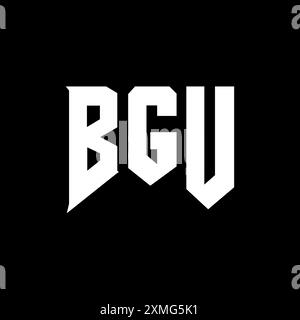 BGU letter logo design for technology company. BGU logo design black ...