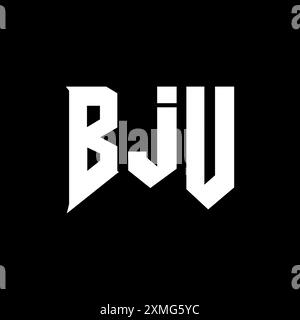 BJU letter logo design for technology company. BJU logo design black ...
