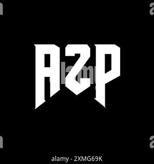 AZP letter logo design for technology company. AZP logo design black and white color combination ...