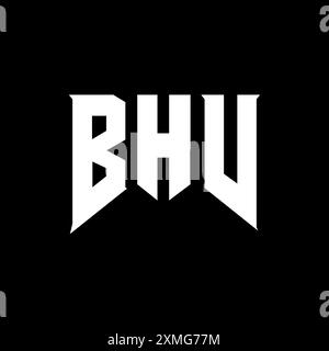 BHV letter logo design for technology company. BHV logo design black ...