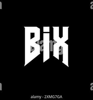 BIX letter logo design for technology company. BIX logo design black ...