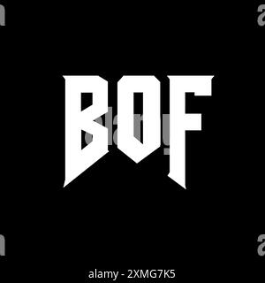 BOF letter logo design for technology company. BOF logo design black ...