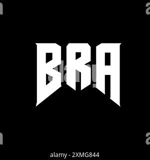 BRA letter logo design for technology company. BRA logo design black ...