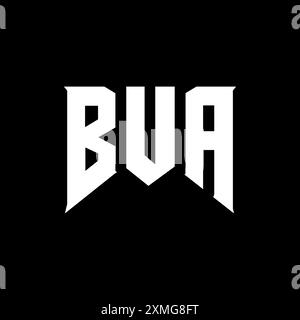 BUA letter logo design for technology company. BUA logo design black ...