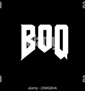 BOQ letter logo design for technology company. BOQ logo design black ...