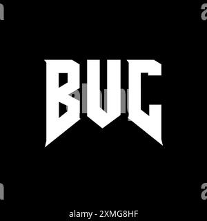 BUC letter logo design for technology company. BUC logo design black ...