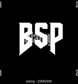 BSP letter logo design for technology company. BSP logo design black ...