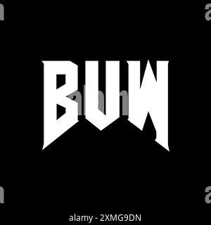 BUW letter logo design for technology company. BUW logo design black ...