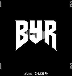 BYR letter logo design for technology company. BYR logo design black ...