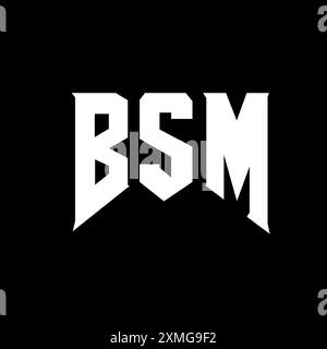BSM letter logo design for technology company. BSM logo design black ...