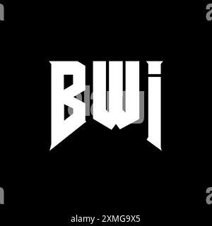 BWI letter logo design for technology company. BWI logo design black ...
