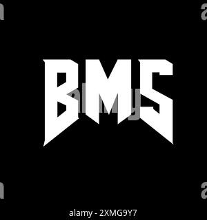 BMS letter logo design for technology company. BMS logo design black ...