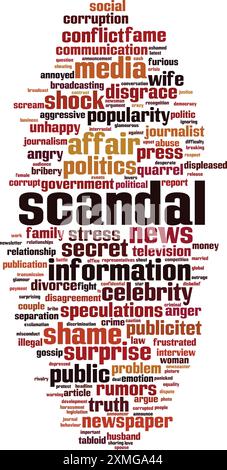 Scandal word cloud concept. Collage made of words about scandal. Vector ...