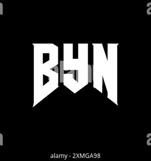 BYN letter logo design for technology company. BYN logo design black ...
