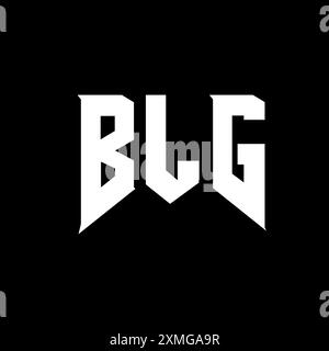 BLG letter logo design for technology company. BLG logo design black and white color combination ...