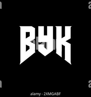 BYK letter logo design for technology company. BYK logo design black ...