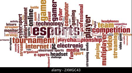 Esports word cloud concept. Collage made of words about esports. Vector ...