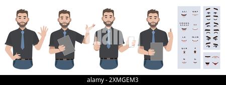 youn man head avatar character vector illustration design Stock Vector ...