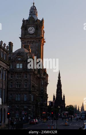 Balmoral Hotel clock tower, Scott Monument, Edinburgh Castle and ...