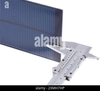 Measuring the thickness of a solar cell with a Vernier caliper Stock ...