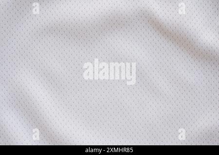White fabric sport clothing football jersey with air mesh texture ...