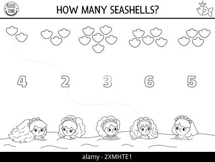 Match the numbers black and white under the sea game with octopus and ...