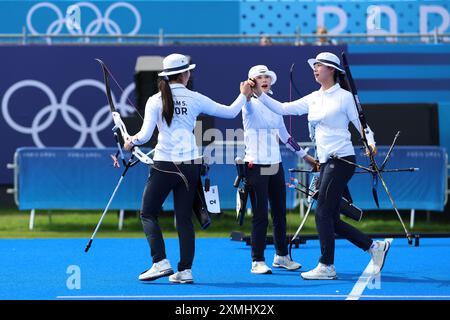 Hunyoung Jeon, Sihyeon Lim and Suhyeon Nam of Korea Gold medal, Archery ...