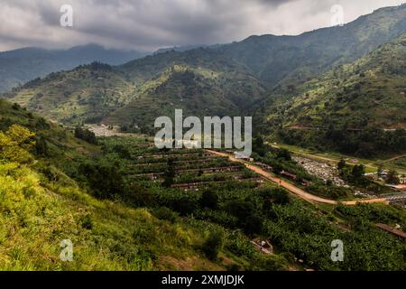 Aerial view of Kilembe village, Uganda Stock Photo - Alamy