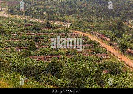 Aerial view of Kilembe village, Uganda Stock Photo - Alamy
