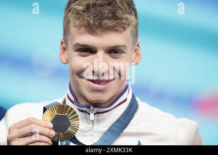 Gold Medalist Leon Marchand of Team France Swimming-2024 Olympic summer ...