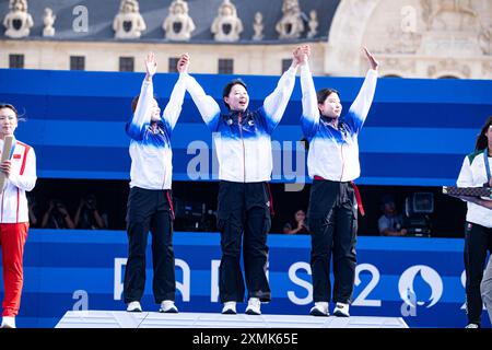 Hunyoung Jeon, Sihyeon Lim and Suhyeon Nam of Korea Gold medal, Archery ...