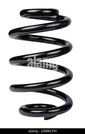 Black Coil Spring Isolated On White Background Stock Photo - Alamy