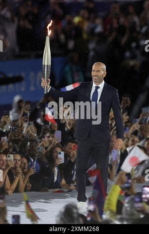 Zinedine Zidane, JULY 26, 2024 : The Paris 2024 Olympic Games Opening ...