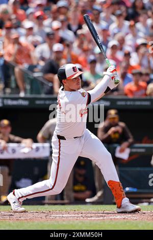 Baltimore Orioles' Ryan Mountcastle runs to first during a baseball ...