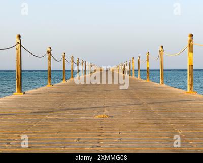 Wooden bridge over the sea. Travel and Vacation. Freedom Concept Stock ...