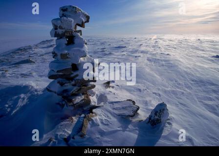 Inuksuks in and around Igloolik, Nunavut, Canada Stock Photo - Alamy