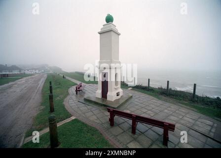 Peacehaven Meridian Line Monument 2 March 1999 Picture by Roger Bamber ...