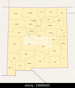 Map of Lea in New Mexico Stock Photo - Alamy