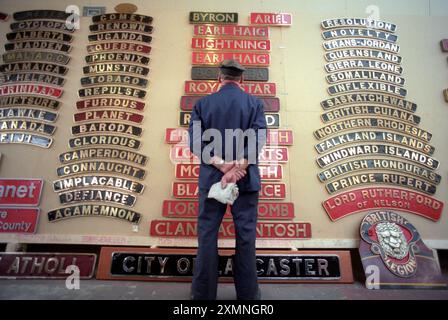 Crewe railway works held an exhibition of steam locomotive nameplates ...