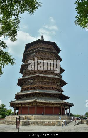 SHUOZHOU, CHINA - JULY 9, 2024 - The Pagoda of Fogong Temple, known as ...