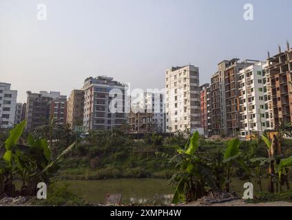 Modern residential buildings, Dhaka Division, Keraniganj, Bangladesh ...
