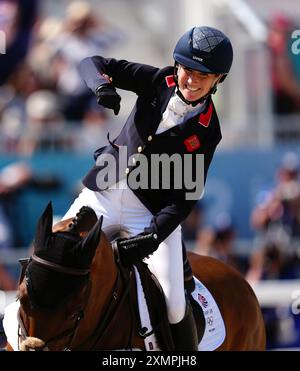 Great Britain's Laura Collett aboard London 52 celebrates during the ...