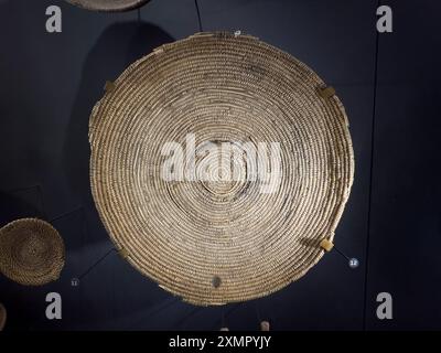 A pre-Hispanic Native American close-coiled parching tray from the ...
