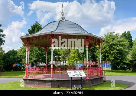 The Grade II listed Edwardian bandstand, in Victoria Park, Denton ...
