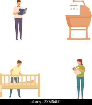 Family development stages, life cycle, kids growth process. Couple in ...